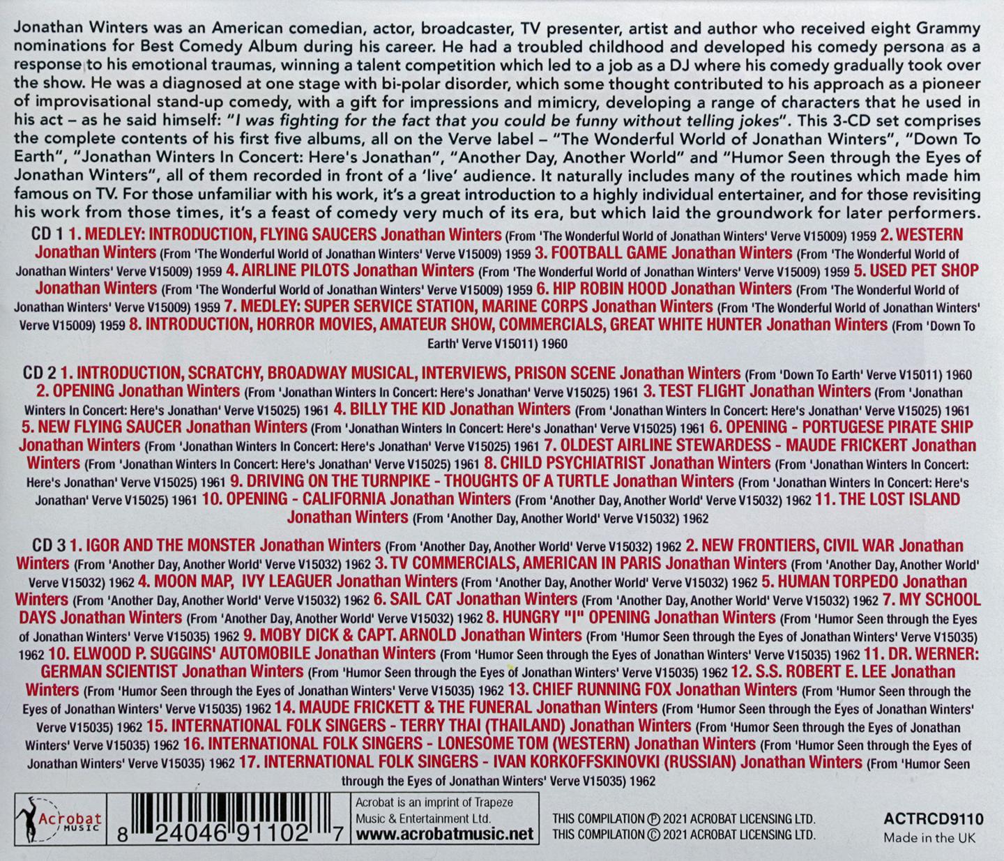 JONATHAN WINTERS: The Complete Albums 1959-62 - HamiltonBook.com