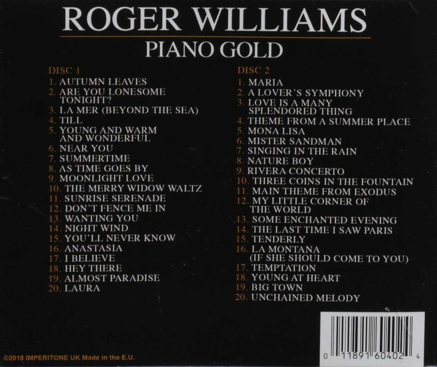 ROGER WILLIAMS: Piano Gold - HamiltonBook.com