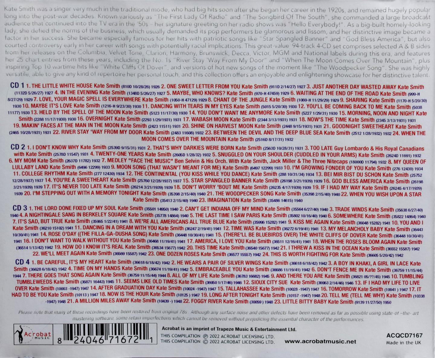 THE KATE SMITH COLLECTION: Hello Everybody! - HamiltonBook.com