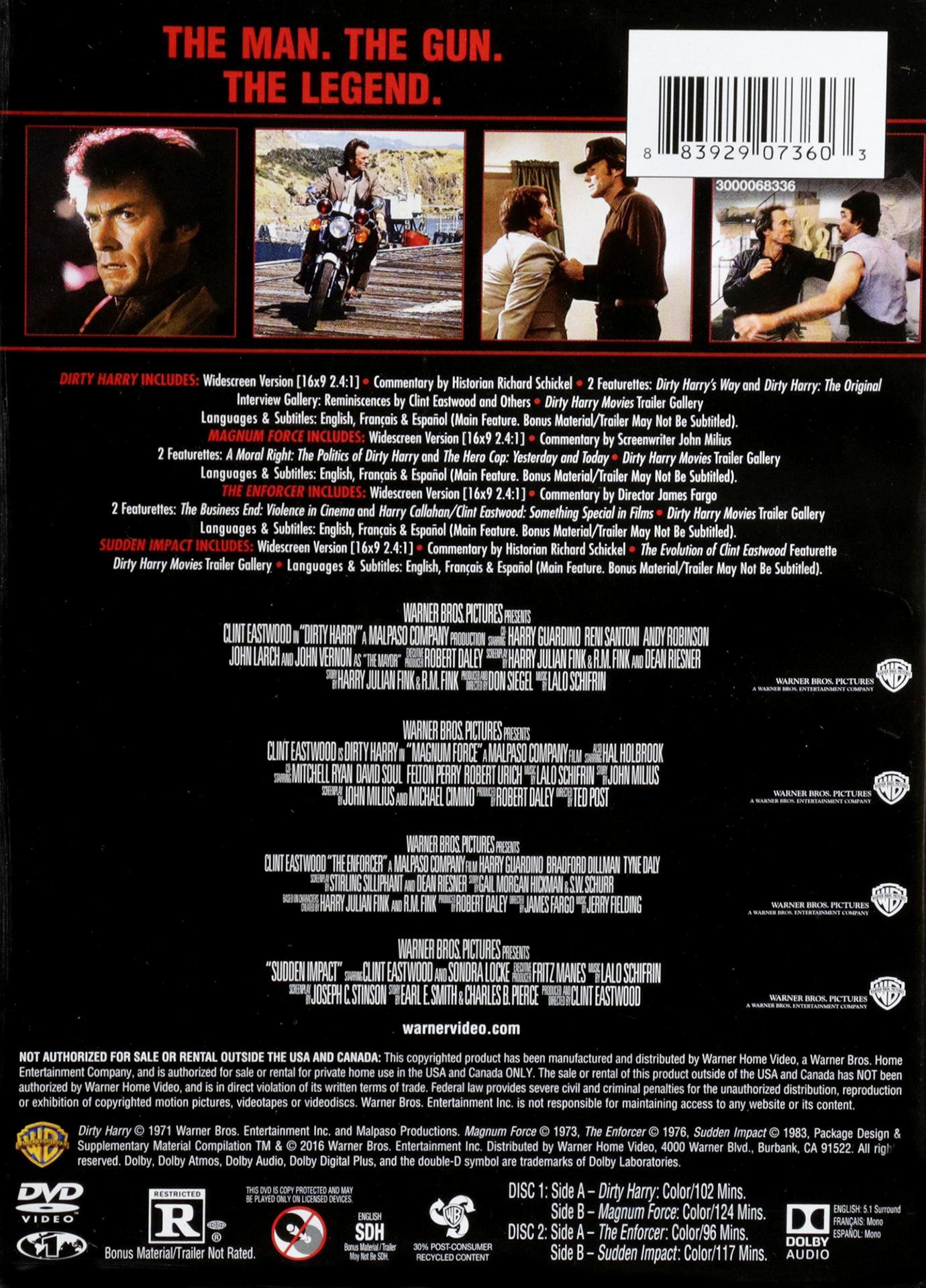 DIRTY HARRY: 4-Film Collection - HamiltonBook.com