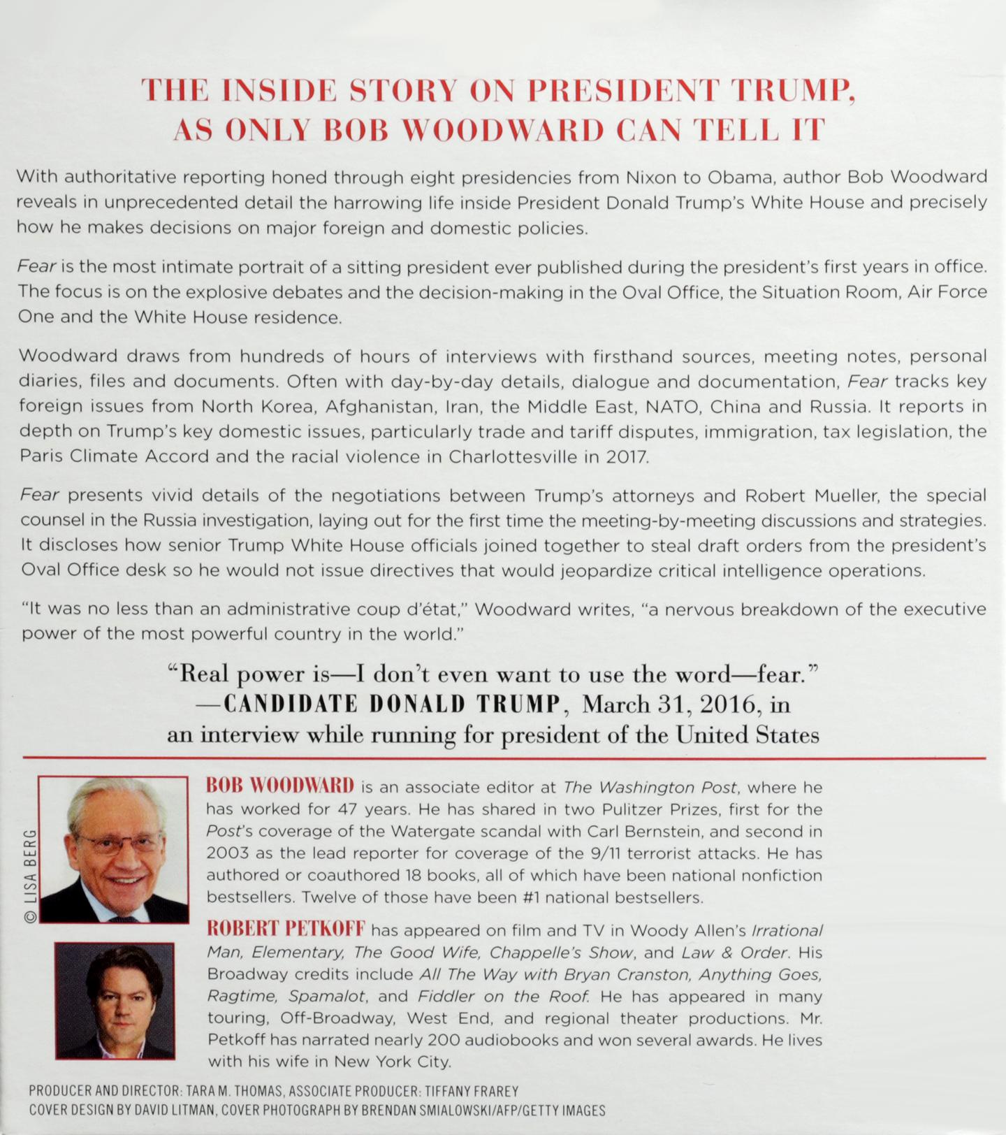 FEAR: Trump in the White House - HamiltonBook.com