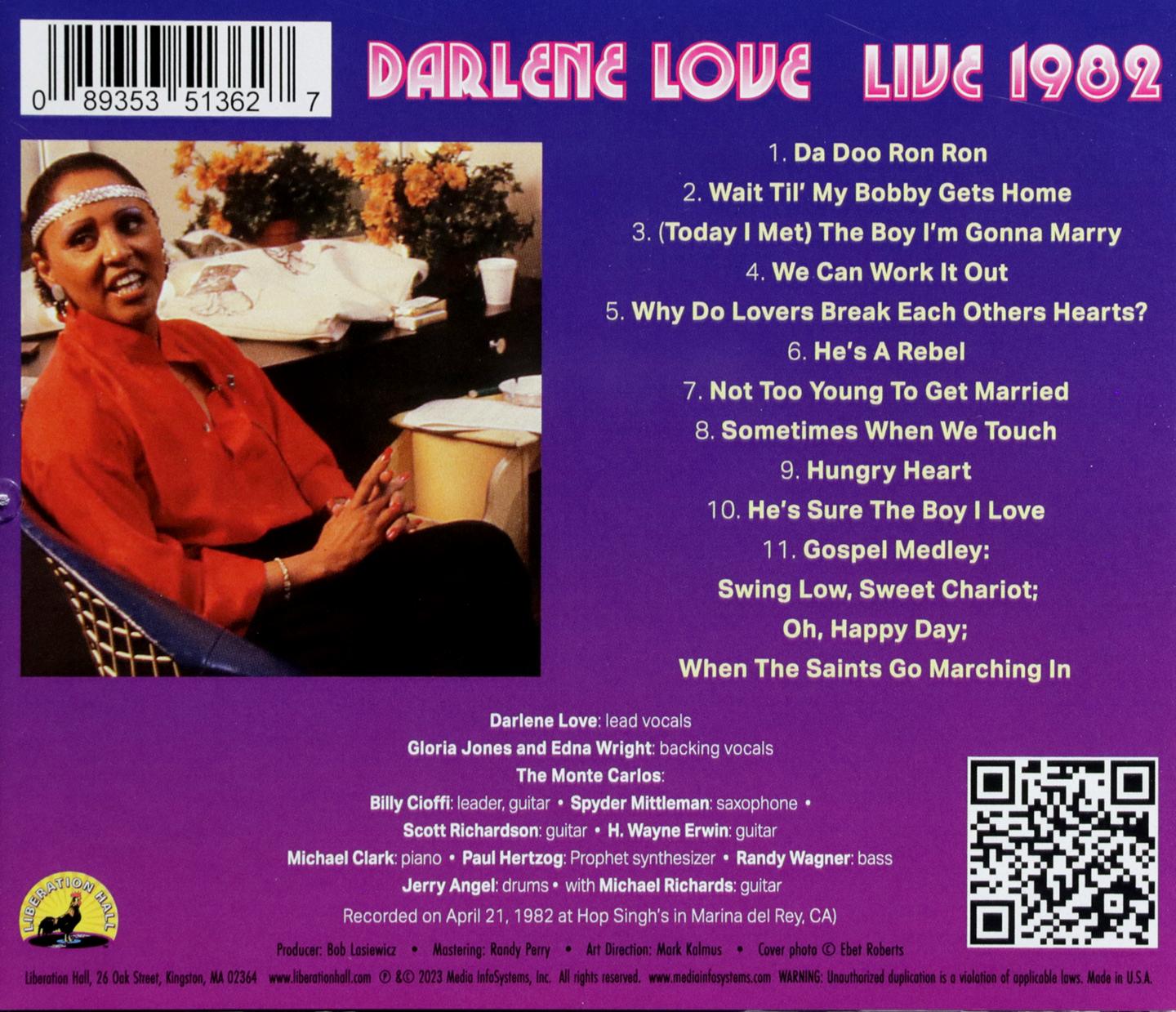 DARLENE LOVE: Live 1982 - HamiltonBook.com