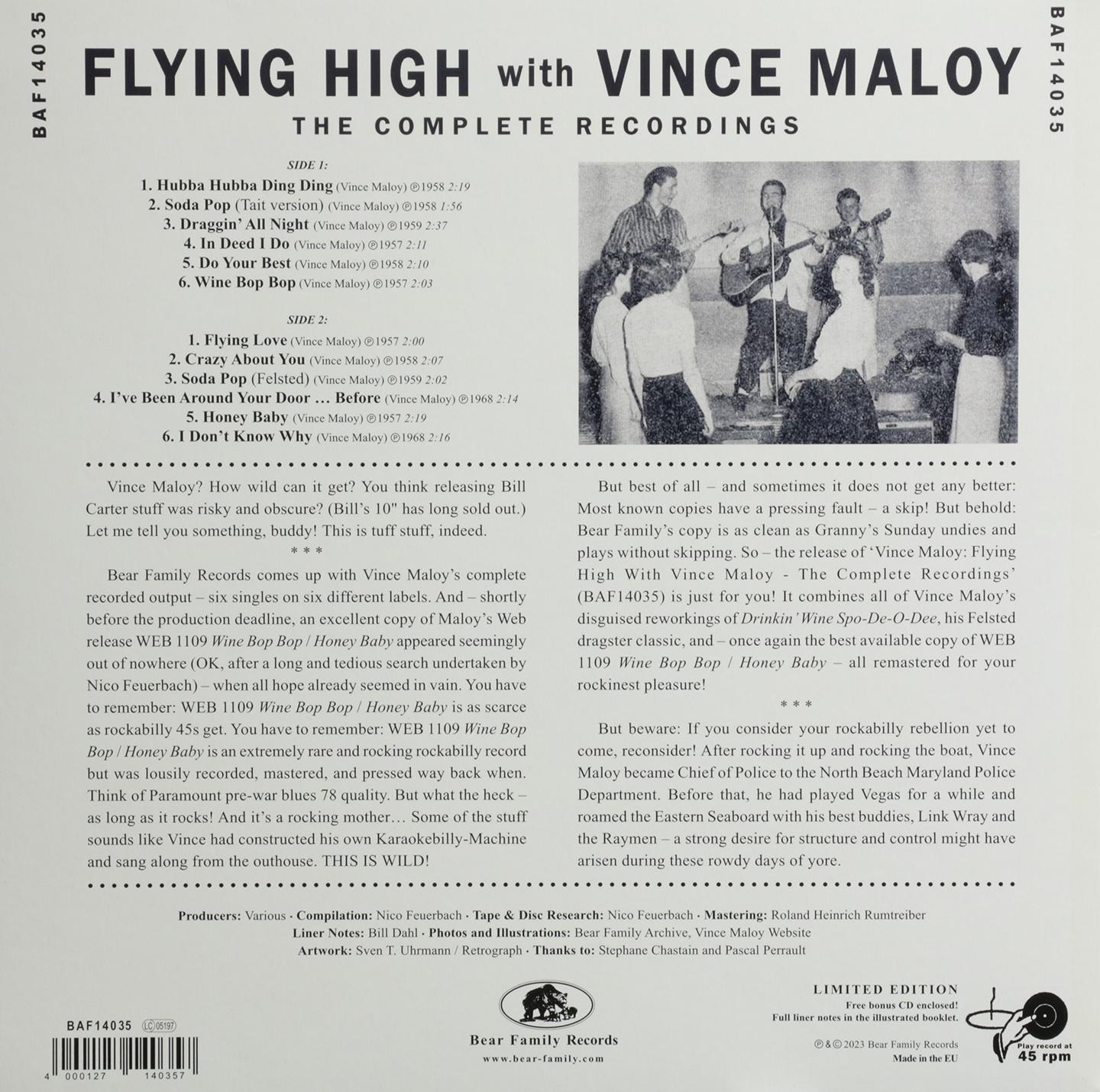 FLYING HIGH WITH VINCE MALOY: The Complete Recordings - HamiltonBook.com