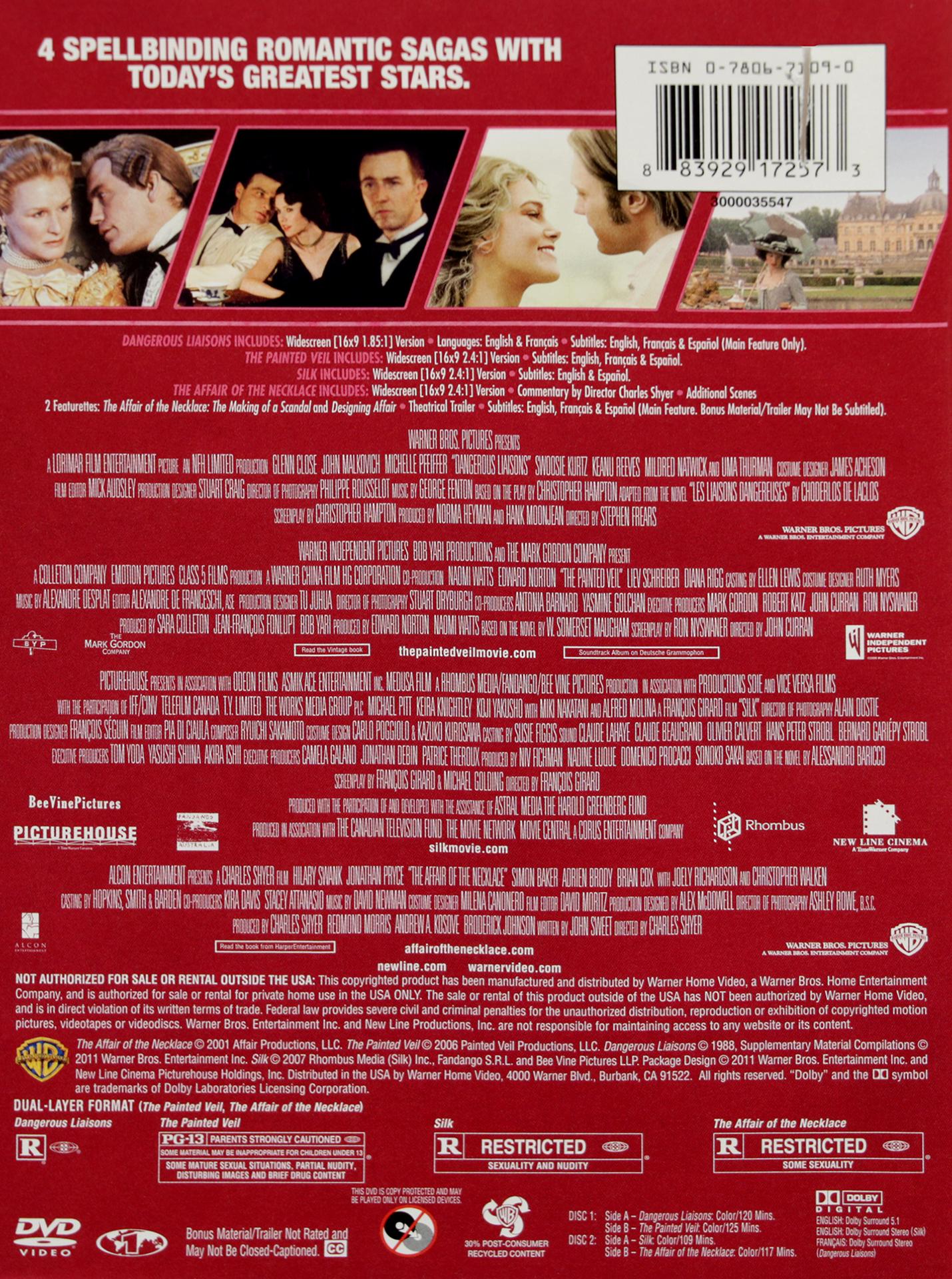 4 FILM FAVORITES: Epic Romance Collection - HamiltonBook.com