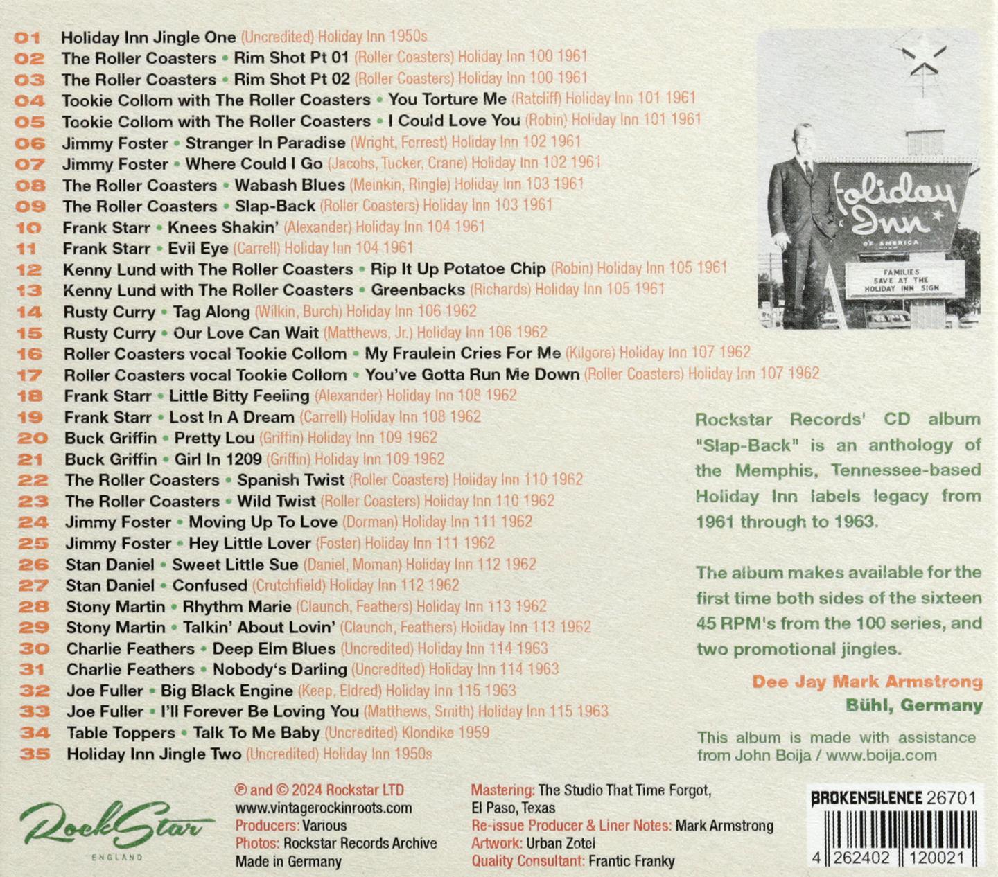 THE HOLIDAY INN LABEL 100 SERIES ANTHOLOGY: Slap-Back - HamiltonBook.com