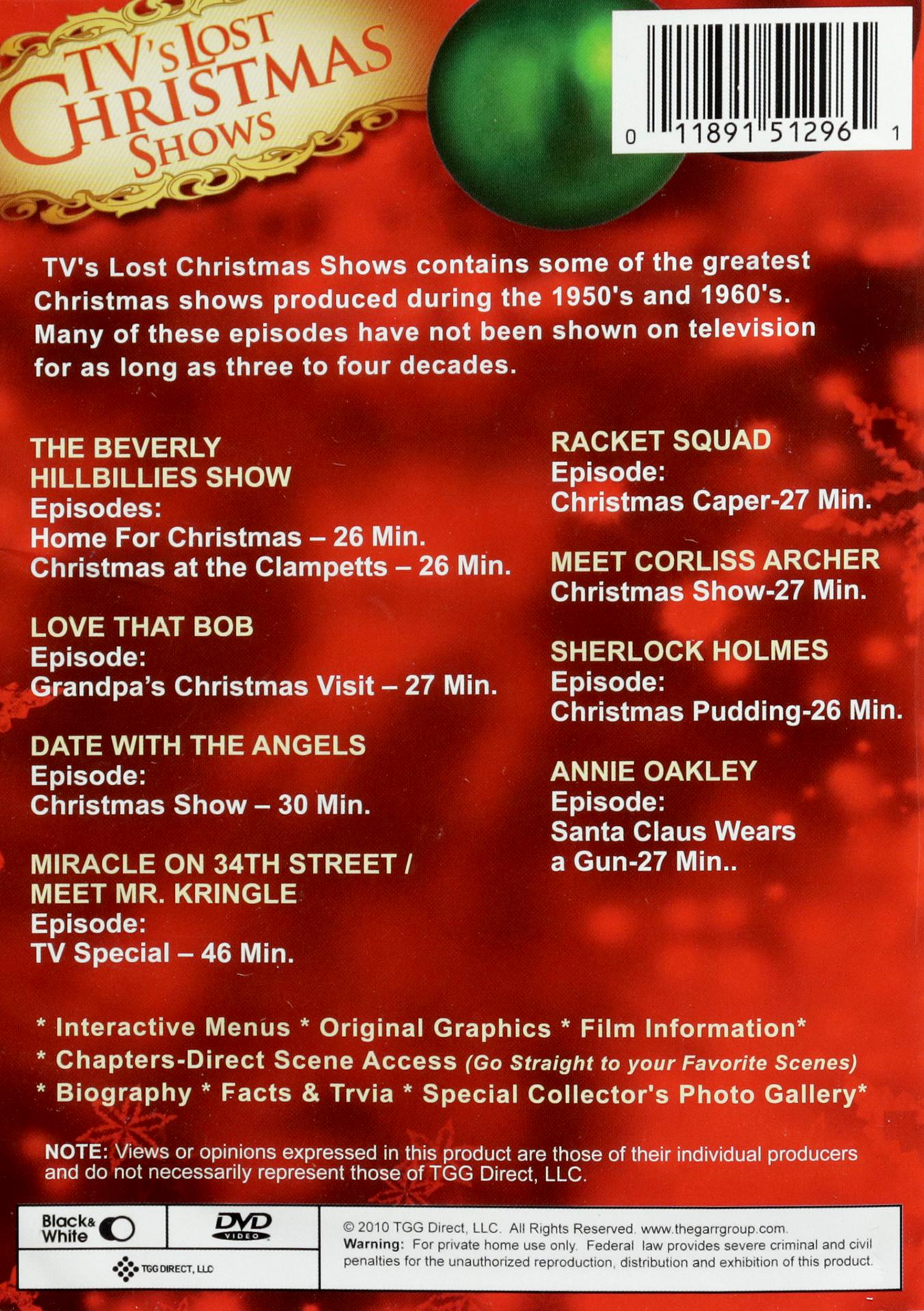 TV'S LOST CHRISTMAS SHOWS, VOL. 1 - HamiltonBook.com