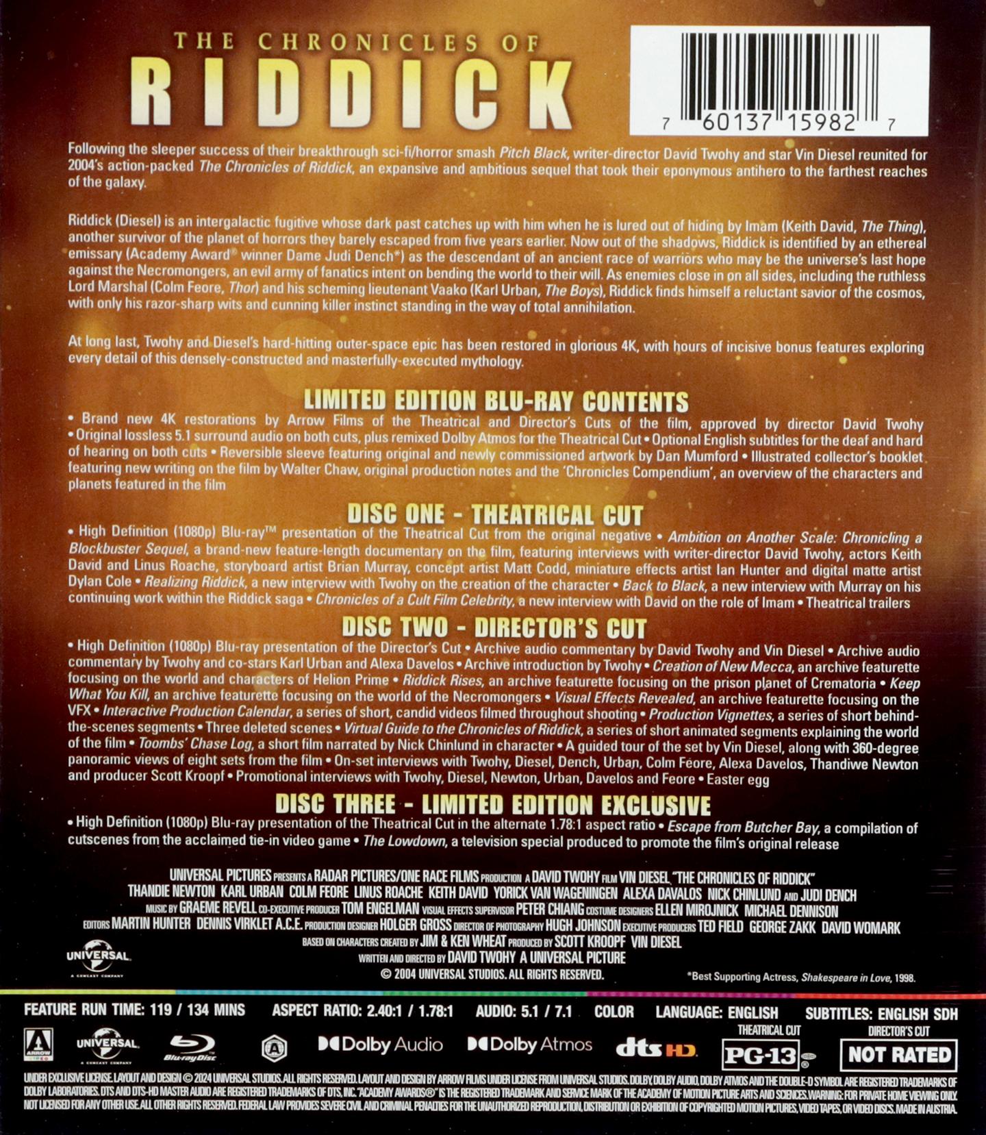 THE CHRONICLES OF RIDDICK - HamiltonBook.com