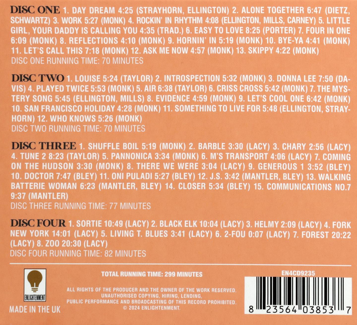 STEVE LACY: The Classic Albums - HamiltonBook.com