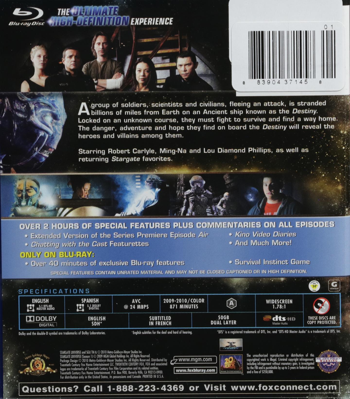 SGU--STARGATE UNIVERSE: The Complete First Season - HamiltonBook.com