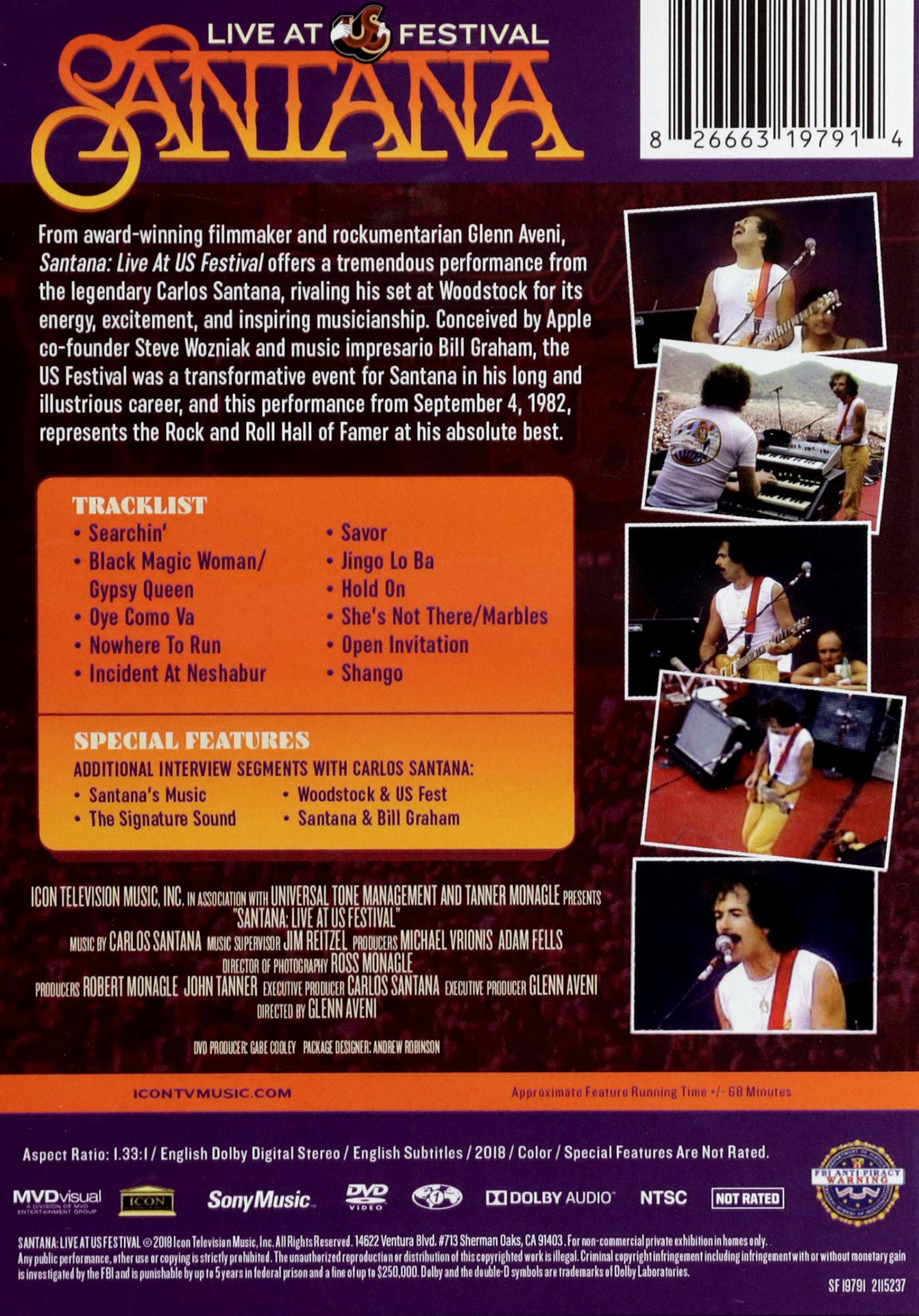 SANTANA: Live at the US Festival - HamiltonBook.com