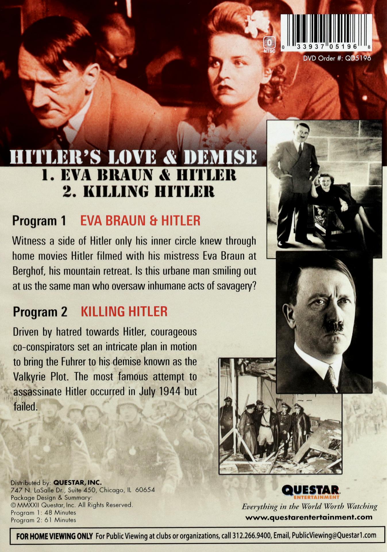 HITLER'S LOVE & DEMISE: Hitler and the Nazis - HamiltonBook.com