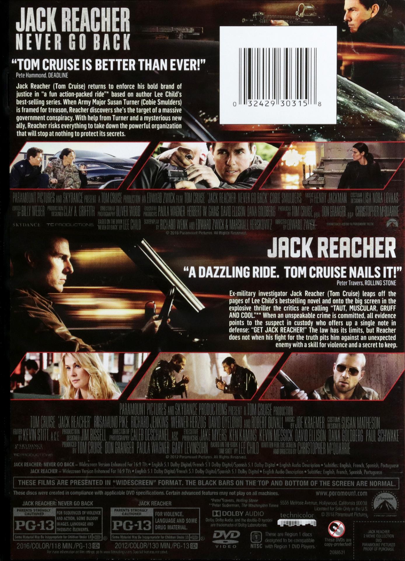 JACK REACHER 2-MOVIE COLLECTION - HamiltonBook.com