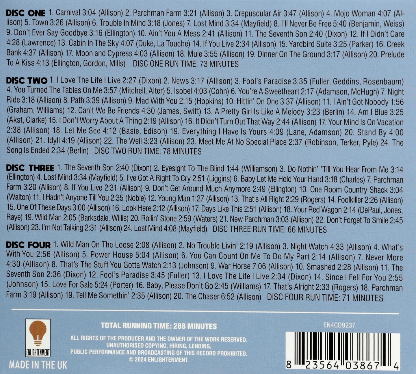 MOSE ALLISON: Eight Classic Albums - HamiltonBook.com