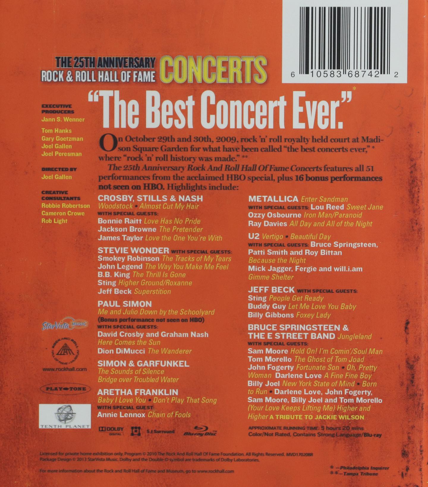 THE 25TH ANNIVERSARY ROCK & ROLL HALL OF FAME CONCERTS - HamiltonBook.com