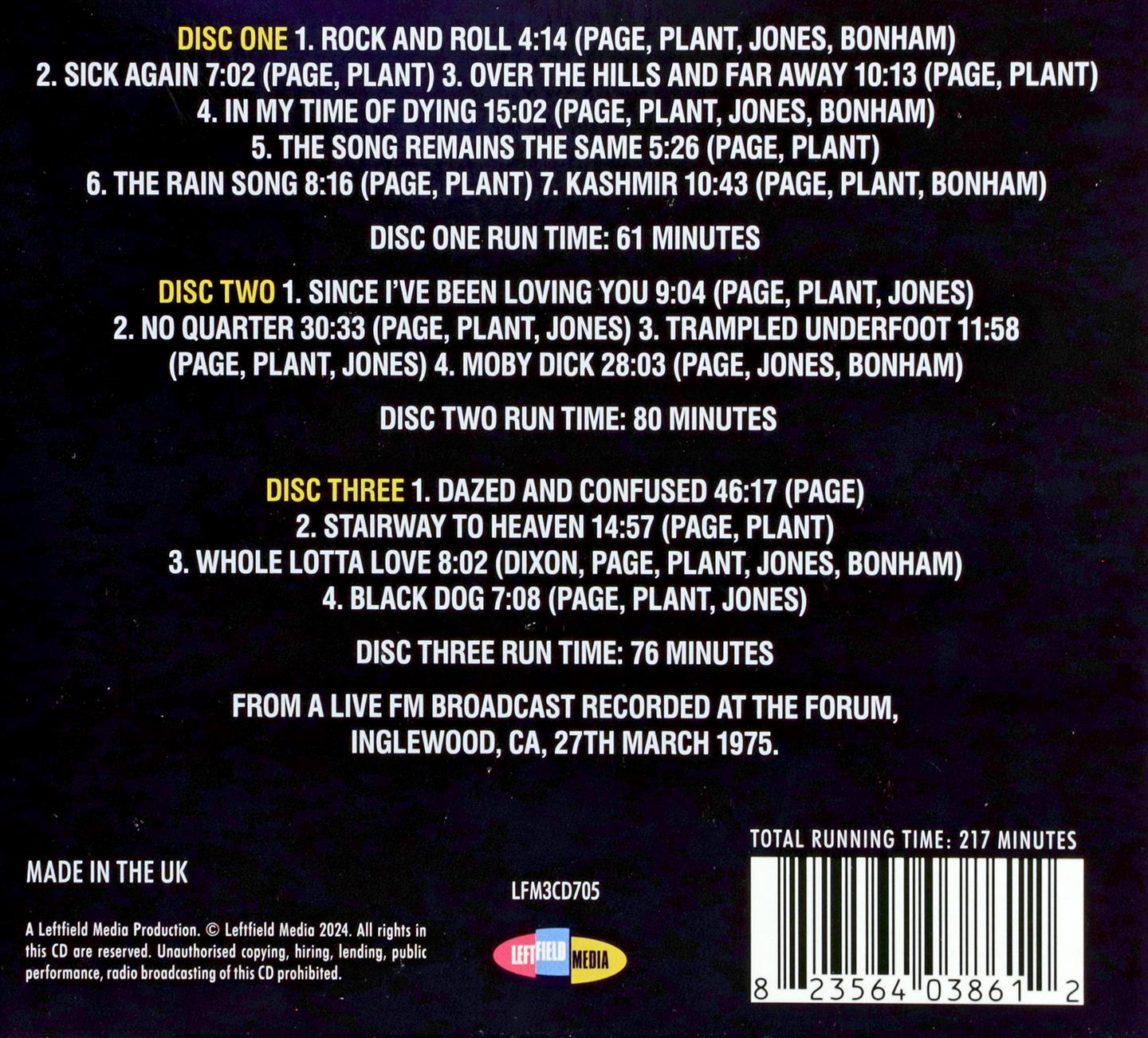 LED ZEPPELIN: Inglewood - HamiltonBook.com