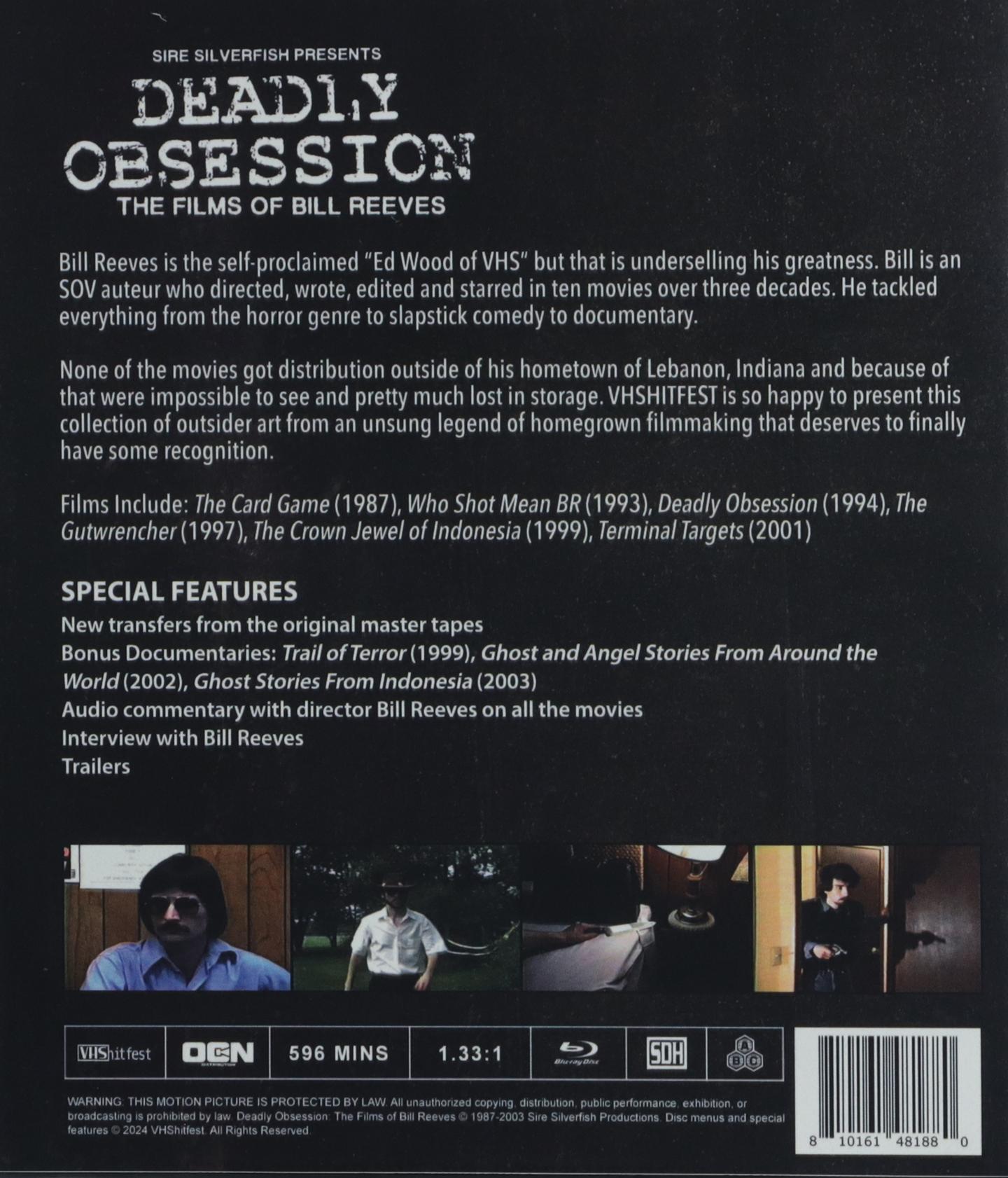 DEADLY OBSESSION: The Films of Bill Reeves - HamiltonBook.com