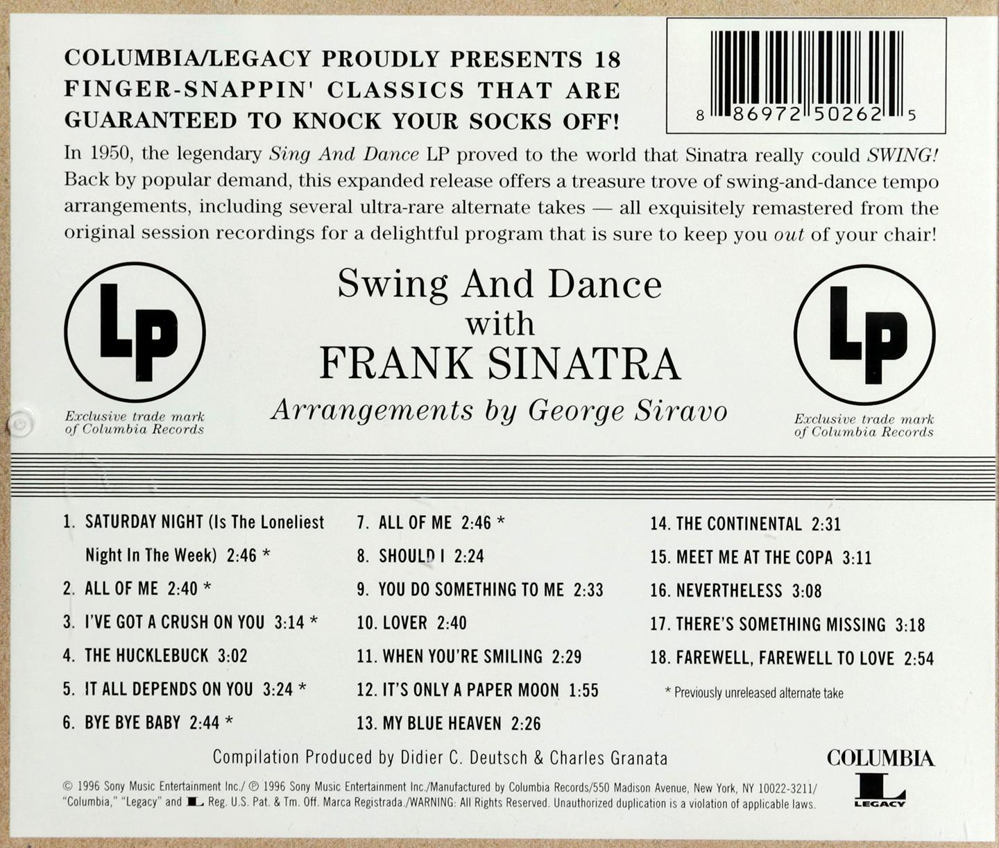 FRANK SINATRA: Swing & Dance with Frank Sinatra - HamiltonBook.com