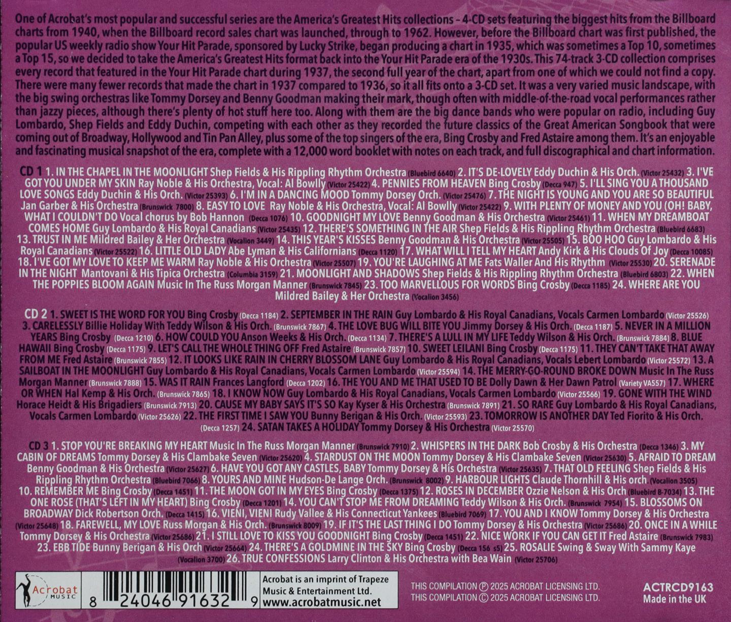 AMERICA'S GREATEST: Your Hit Parade Hits 1937 - HamiltonBook.com
