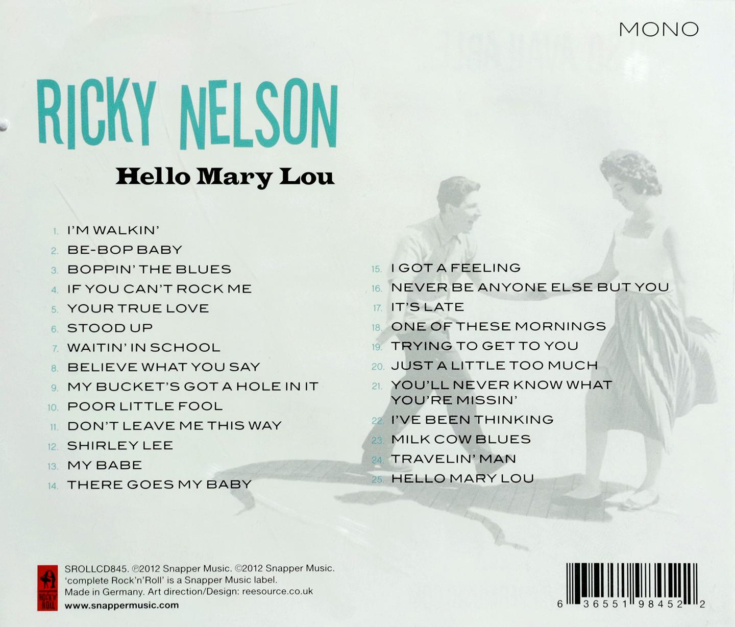 RICKY NELSON: Hello Mary Lou - HamiltonBook.com