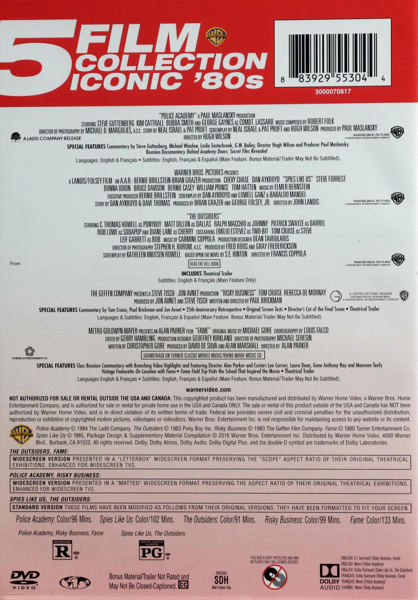5 FILM COLLECTION: Iconic '80s - HamiltonBook.com