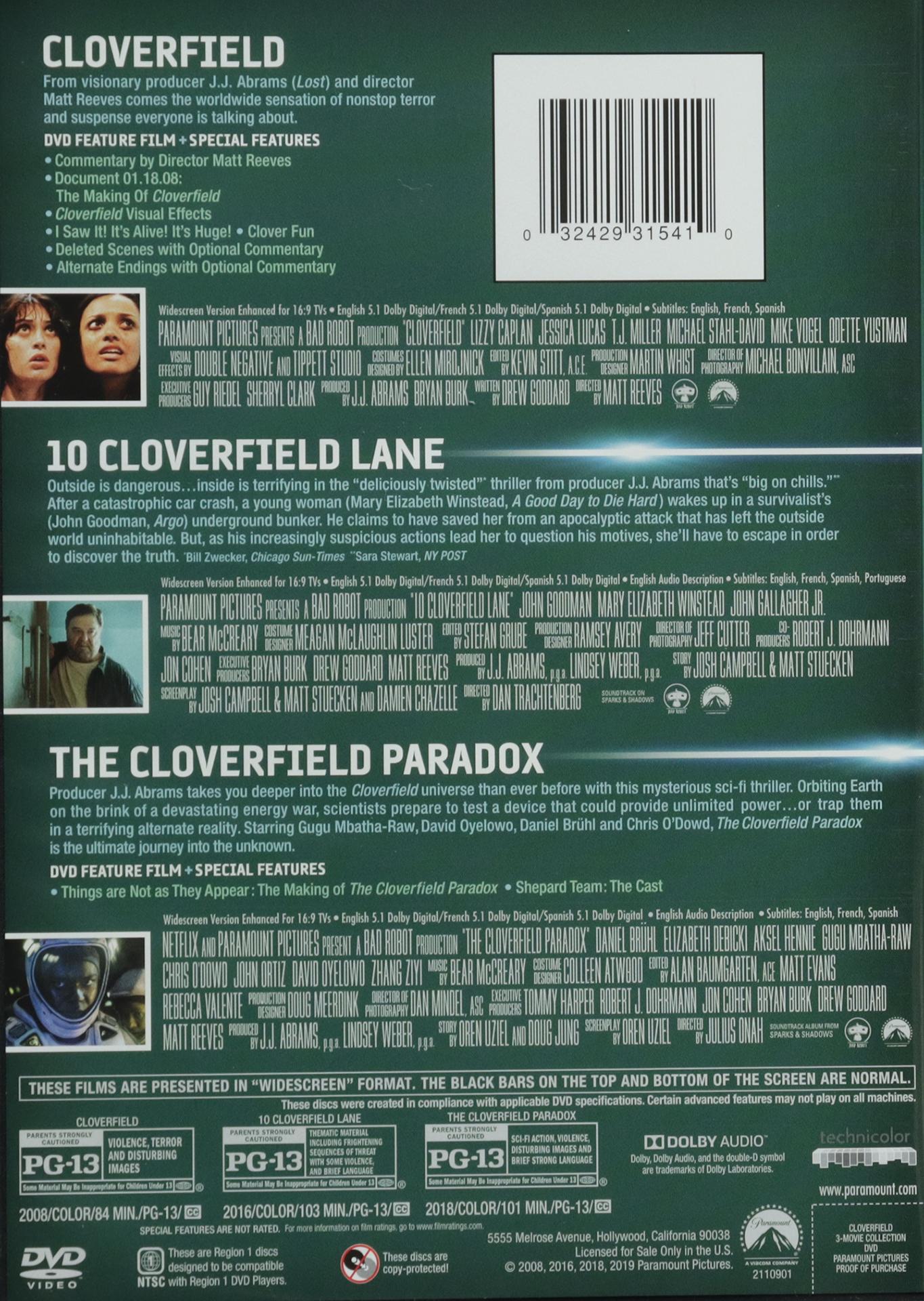 THE CLOVERFIELD 3-MOVIE COLLECTION - HamiltonBook.com