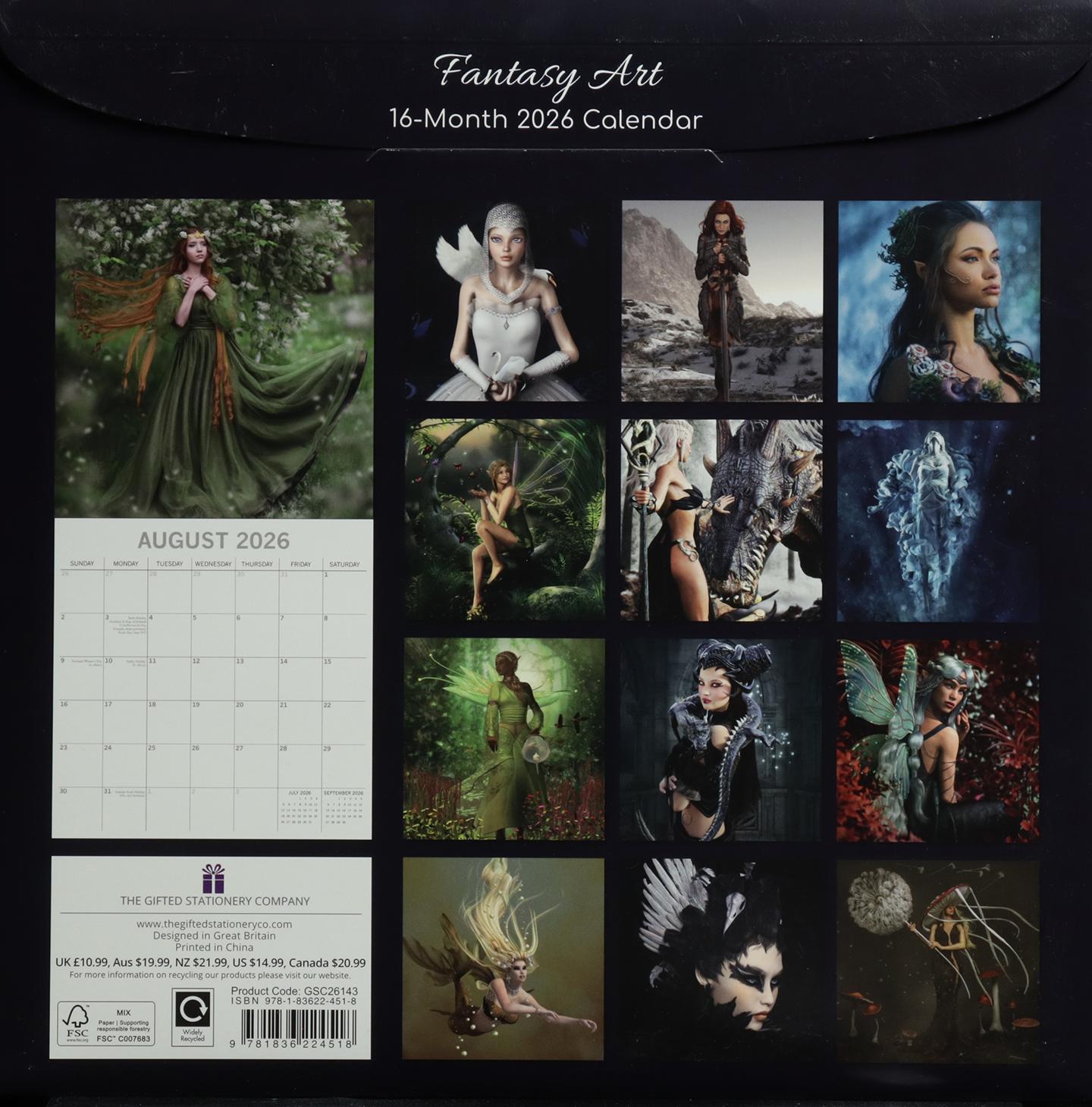 2026 FANTASY ART CALENDAR - HamiltonBook.com