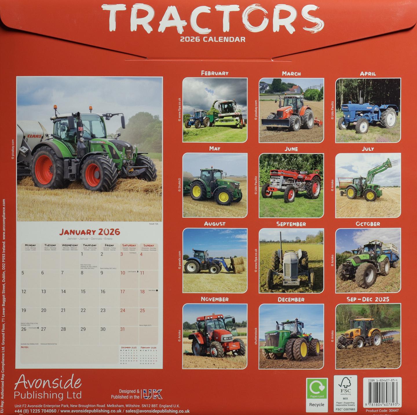 2026 TRACTORS CALENDAR - HamiltonBook.com