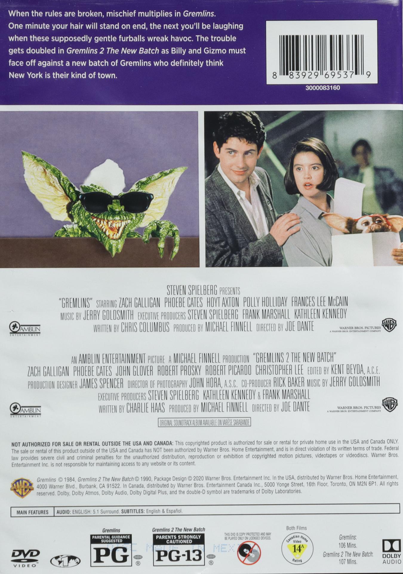 GREMLINS / GREMLINS 2: The New Batch - HamiltonBook.com
