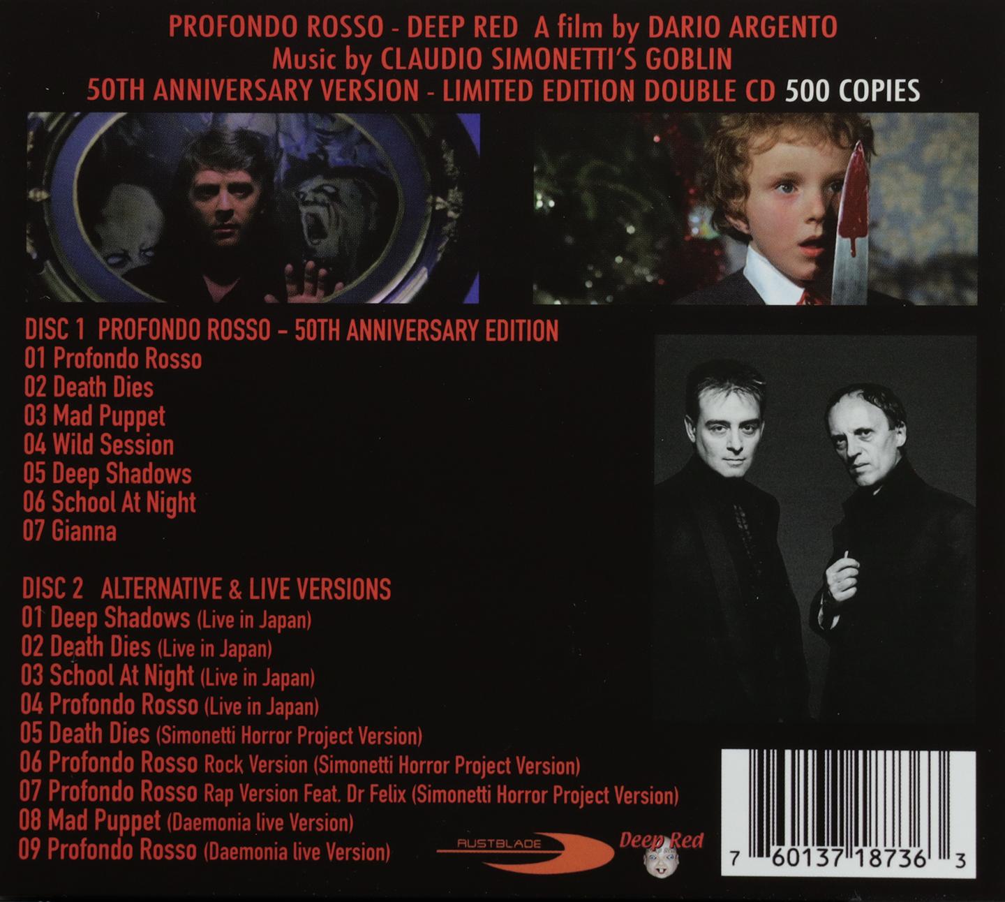 CLAUDIO SIMONETTI'S GOBLIN: Profondo Rosso (Deep Red) - HamiltonBook.com