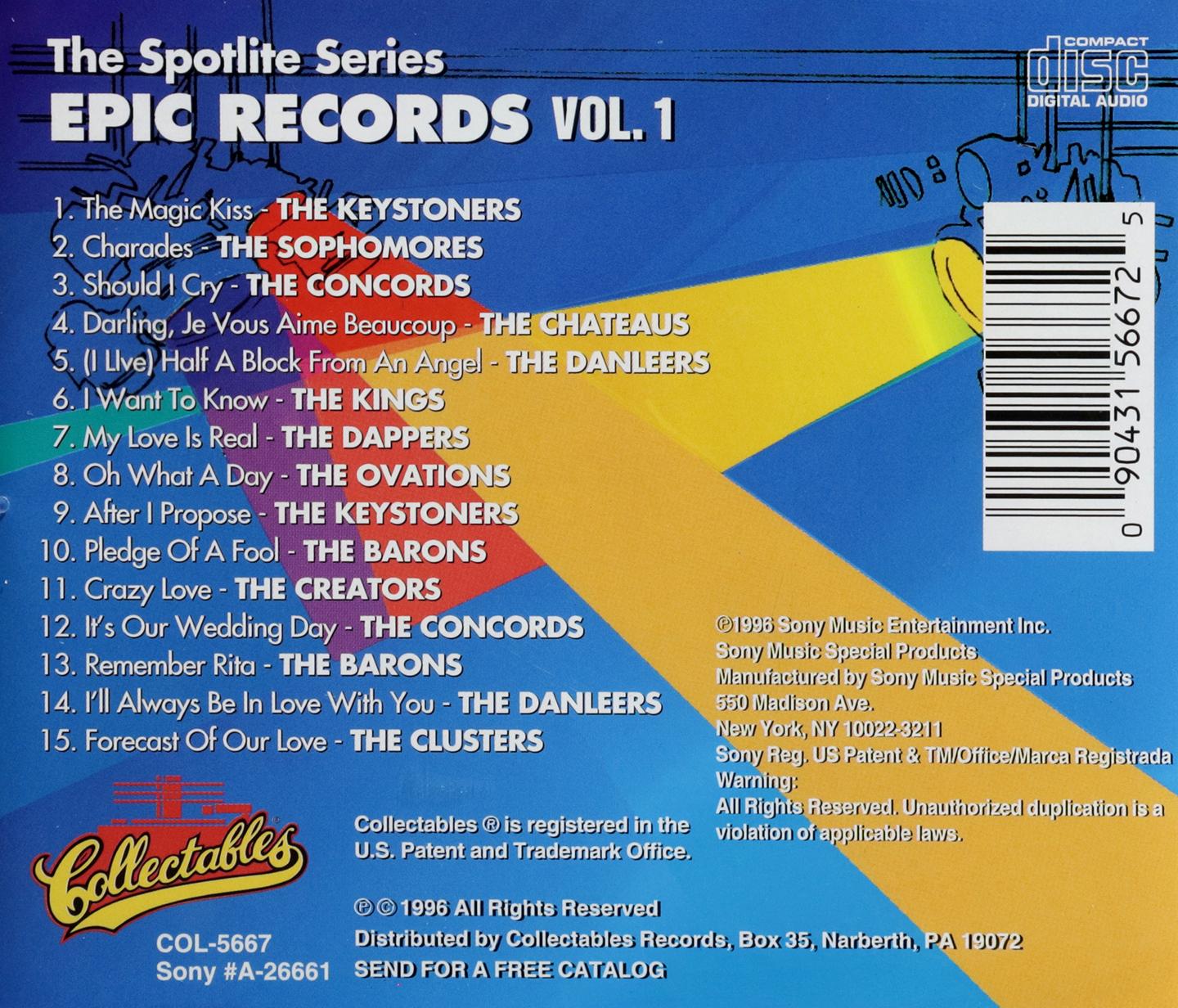 SPOTLITE ON EPIC RECORDS, VOLUME 1 - HamiltonBook.com