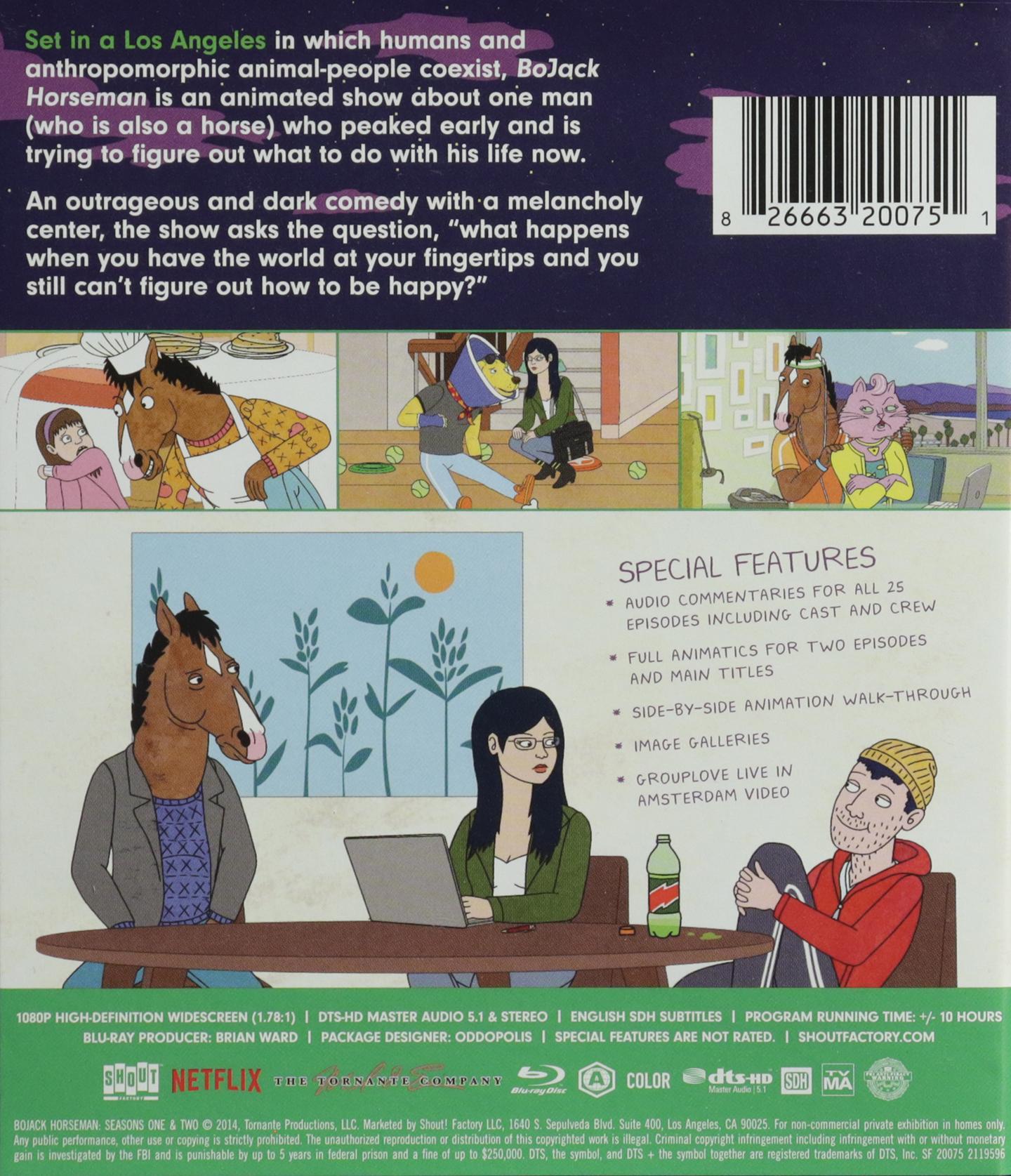 BOJACK HORSEMAN: Seasons One & Two - HamiltonBook.com