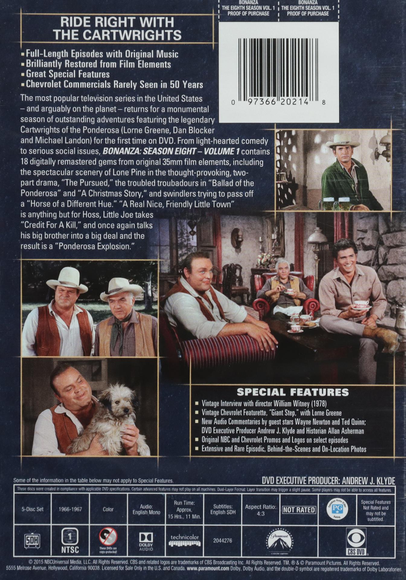 BONANZA: The Official Eight Season, Volume 1 - HamiltonBook.com