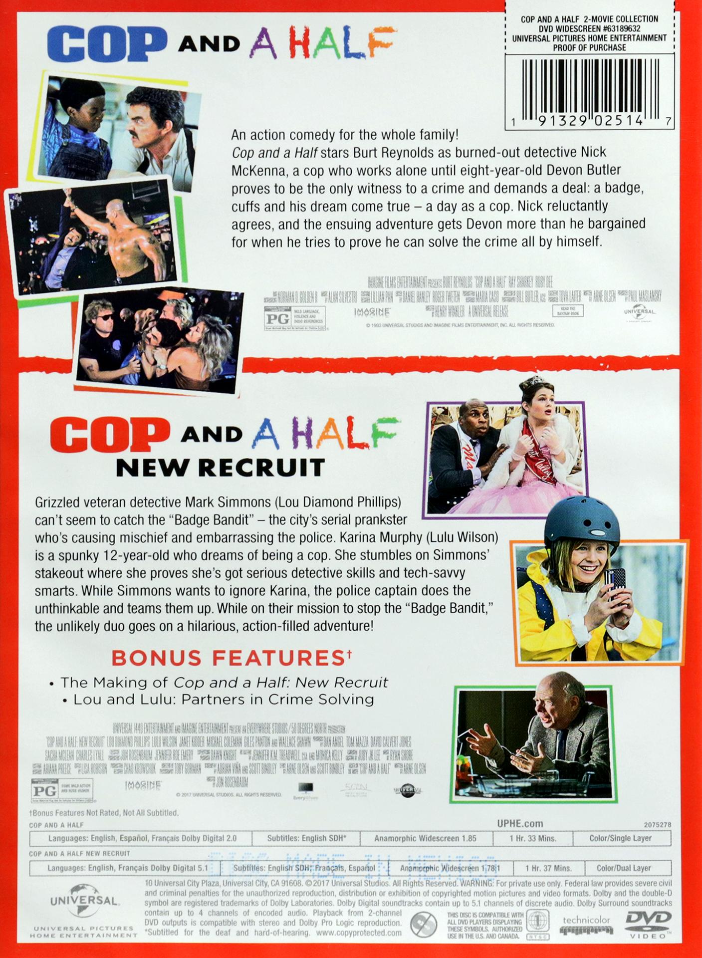 COP AND A HALF: 2-Movie Collection - HamiltonBook.com