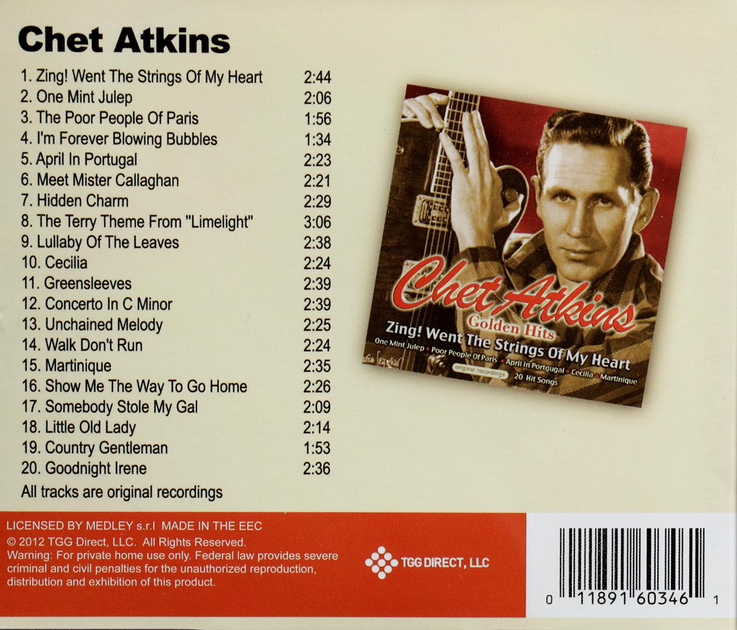 CHET ATKINS: Zing! Went the Strings of My Heart - HamiltonBook.com
